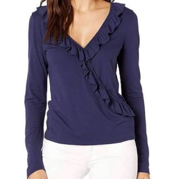 Lilly Pulitzer | Tops | Lilly Pulitzer Loreda Navy Top | Poshmark